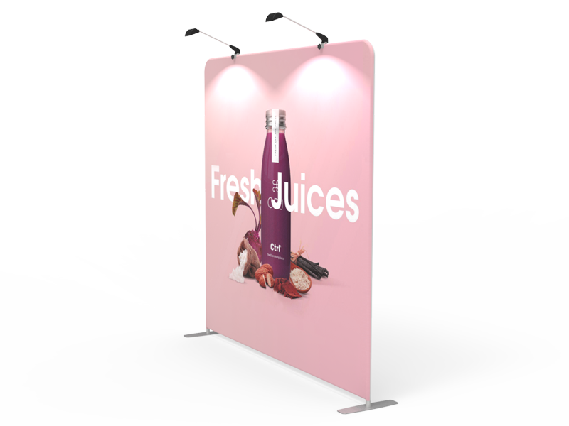 8ft Straight Tension Fabric Trade Show Display – Office Signs & Displays