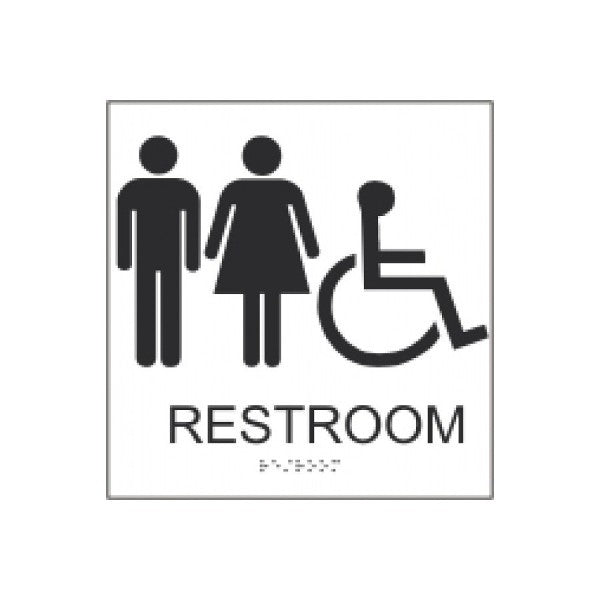 8 in. x 8 in. ADA BATHROOM DOOR SIGN INSERT "MEN" FOR VISTA WFP46U (8 ...