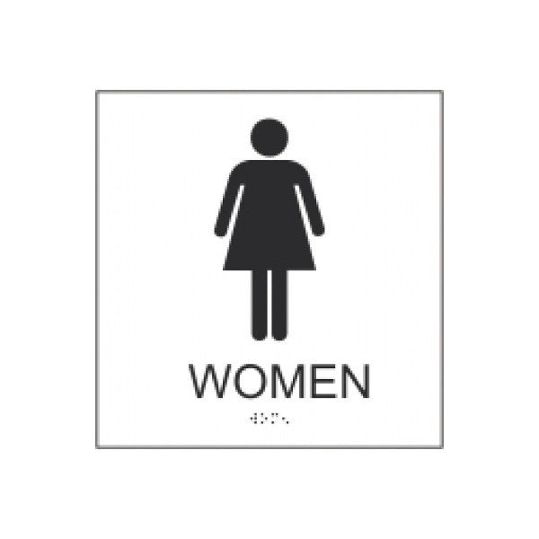 ADA Bathroom Door Sign Insert "WOMEN" For Vista WFP46U (8" x 8") Frame ...