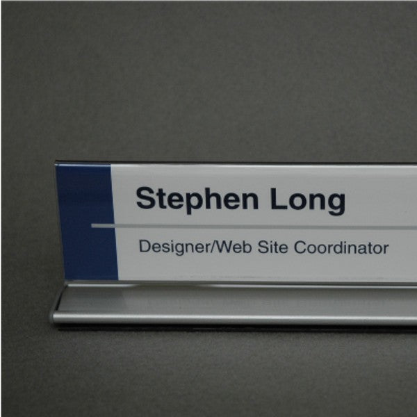 Double-sided Office Cubicle Nameplate Sign Frame with Aluminum Base ...