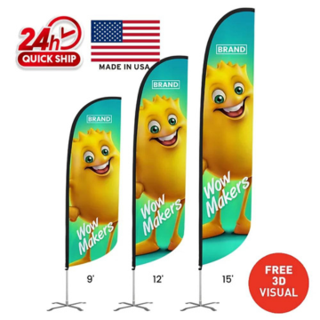 Premium Convex Flags – Office Signs & Displays