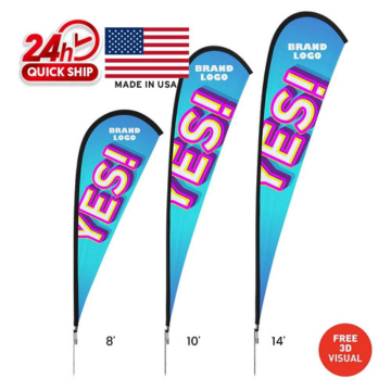 Premium Teardrop Flags – Office Signs & Displays